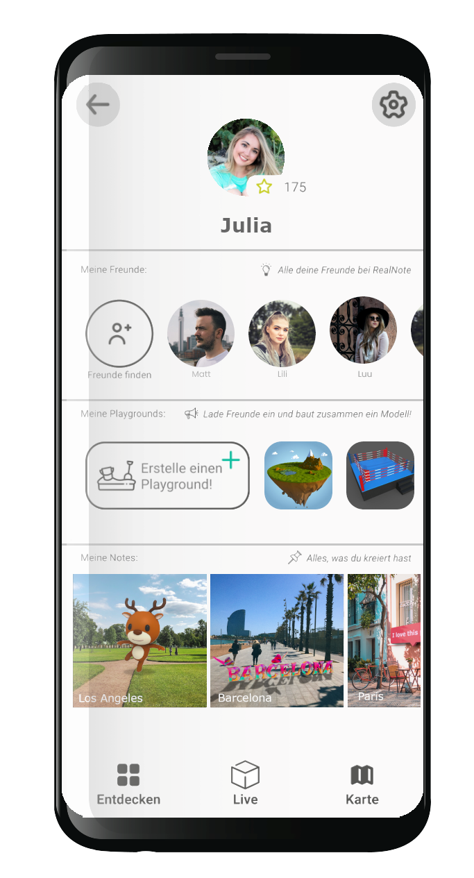 RealNote | Social Augmented Reality App
